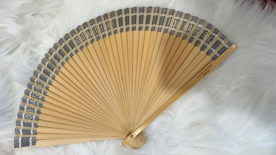 Christian Dior DIORIVIERA Folding Fan Black Novelty Brand New Sealed ...