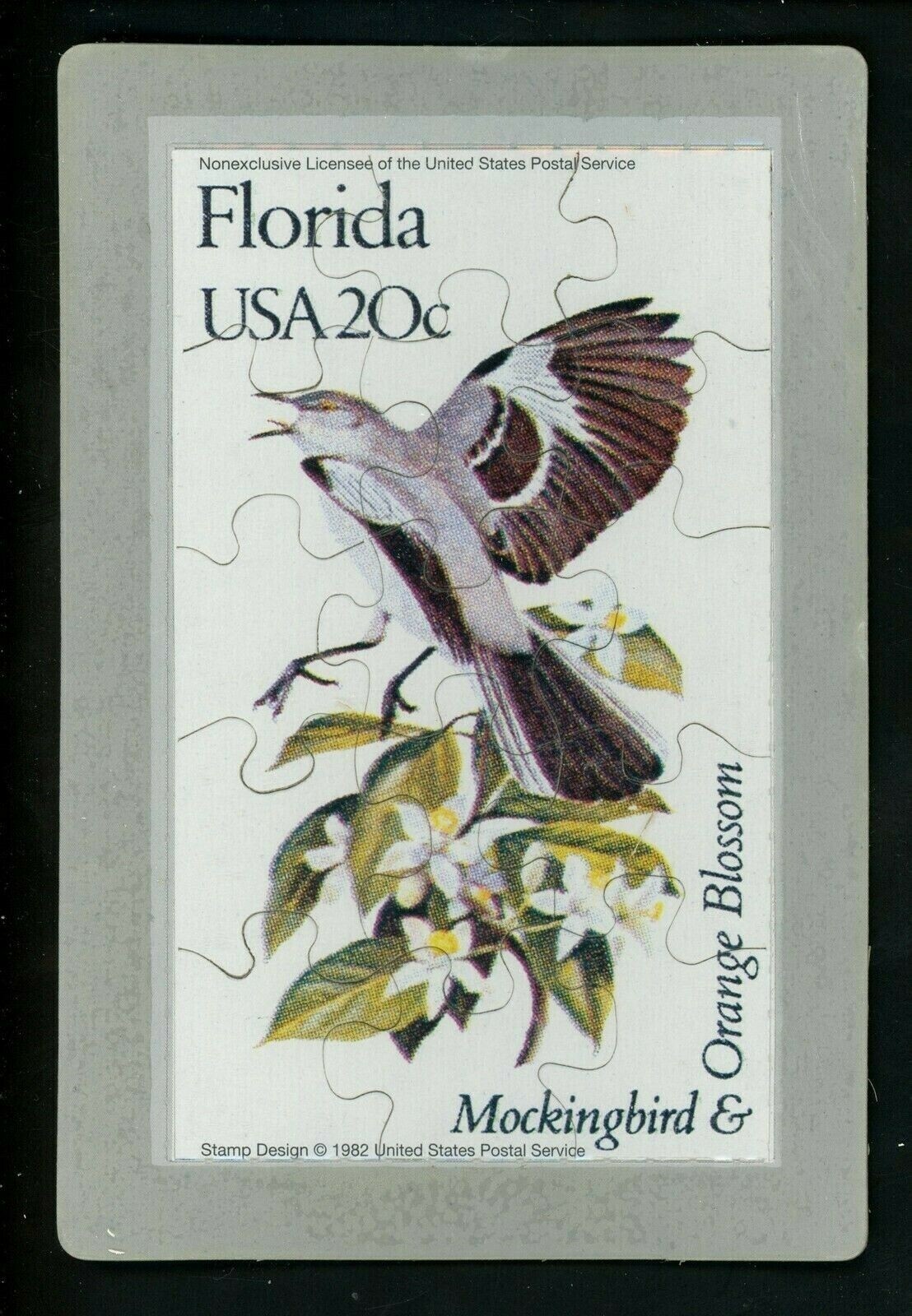 Novelty stamp PUZZLE postcard Scott #1961 Florida FL State Birds ...