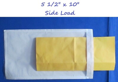 Clear Face Document Envelope Side Open 5.5"x10" Packing List Shipping ...