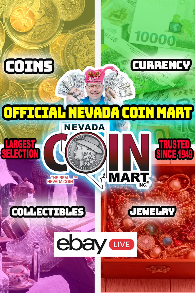 $ OFFICIAL NEVADA COIN MART LIVE $ COINS CURRENCY STAMPS GRADED SILVER ...