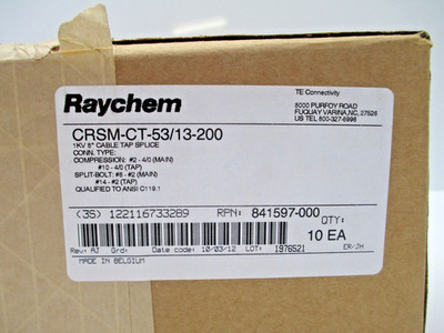 RAYCHEM CRSM-CT-53/13-200 POWER CABLE WRAPS COMMUNICATION POWER ( lot ...