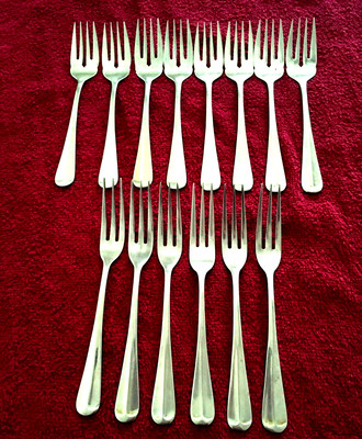 BROOKFIELD 6 Dinner Forks by Farberware 3 Tine + 8 Salad Forks Center ...