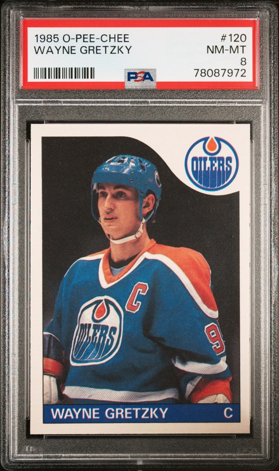 Wayne Gretzky Card 1985 OPC PSA 8 NM-Mt #120 Edmonton Oilers Hockey O ...