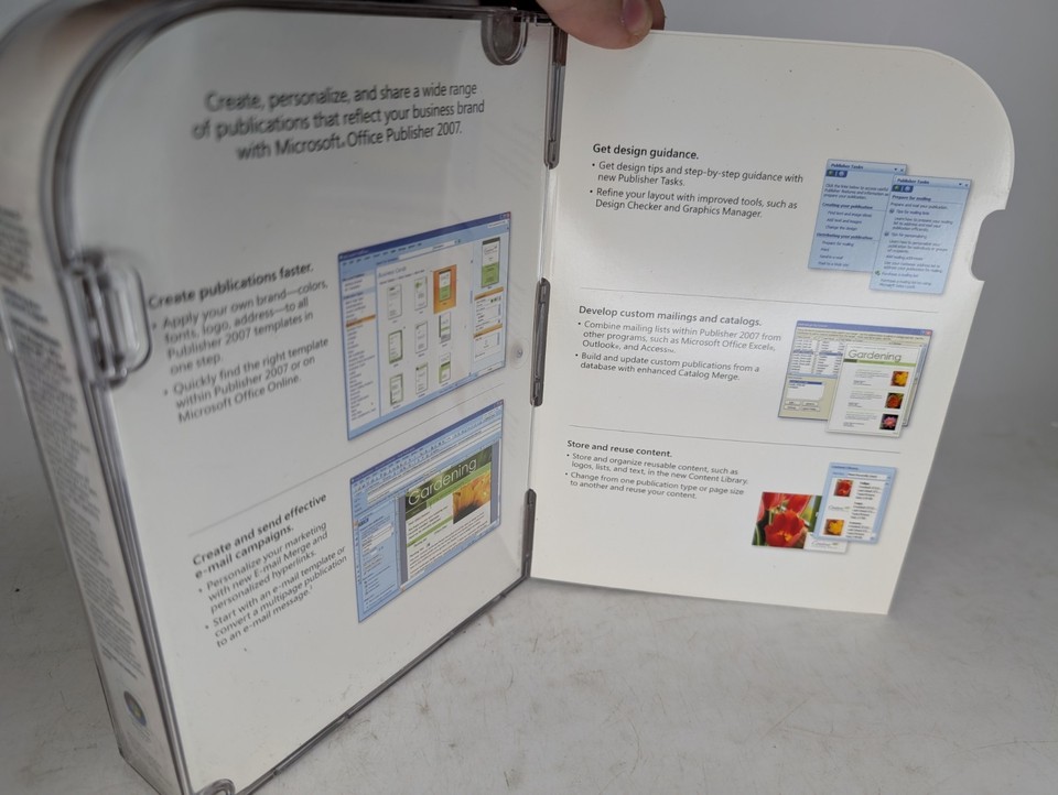 Microsoft Office Publisher 2007 PC CD-ROM Full Retail Version Windows ...