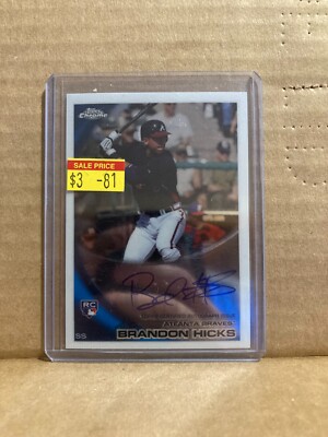 BRANDON HICKS 2010 TOPPS CHROME ROOKIE AUTO RC #197 | eBay