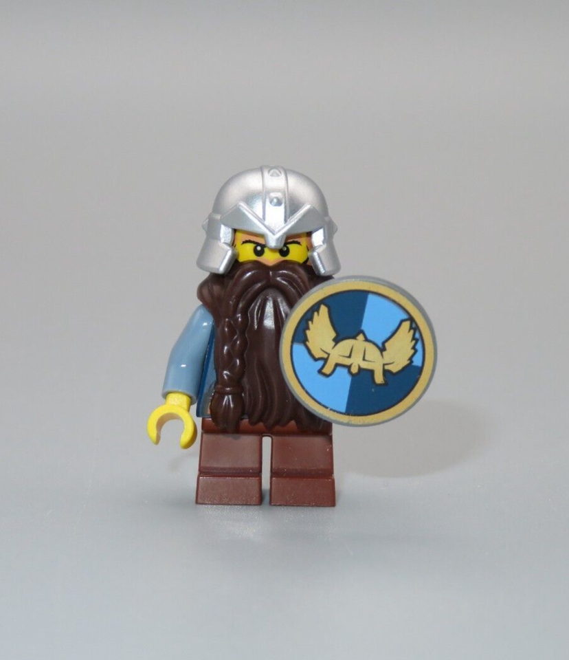 Lego Dwarf beard helmet & shield Fantasy Era Castle minifigure 852293 ...