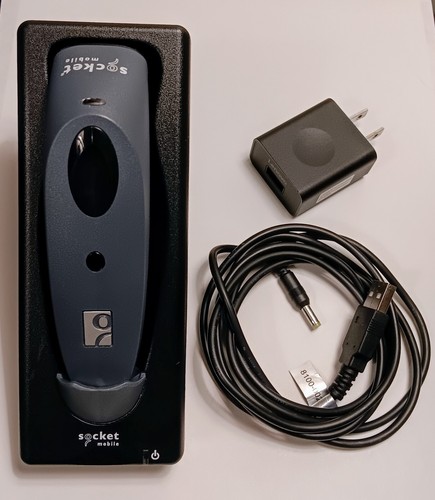 Socket Mobile CHS 7Ci Barcode Scanner-Gray-Charge Cradle-Cable-USB AC ...
