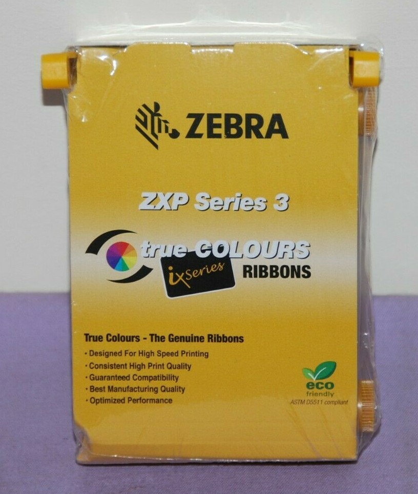 Zebra ZXP Series 3 Printer True Colours Black Ribbon 800033-860 (500 ...