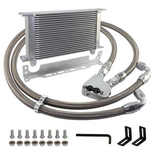 22 Row Engine Oil Cooler Kit For Corvette LS1 LS2 LS3 LS6 LS7 LS9 4.8L ...