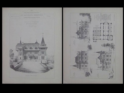 VILLA A TUXEDO, EDMOND FATIO - GRAVURES ARCHITECTURE 1900 - | eBay ...