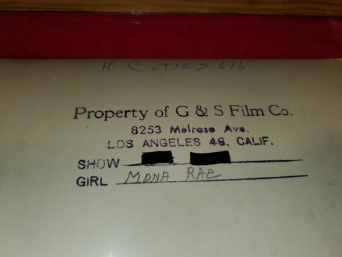 VINTAGE 1950s BURLESQUE 8 X 10 PHOTO OF DANCER MONA RAE G & S FILM CO ...