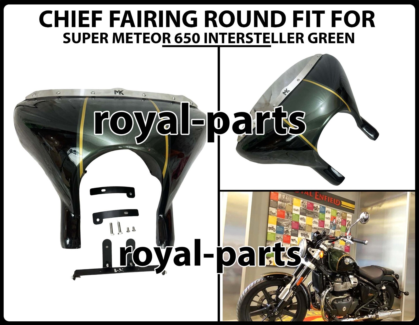 CHIEF FAIRING ROUND FIT FOR ROYAL ENFIELD SUPER METEOR 650 INTERSTELLER ...
