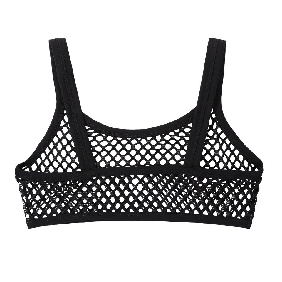 Women Mesh See Through Bra Tops Sheer Fishnet Bralette Tank Top ...