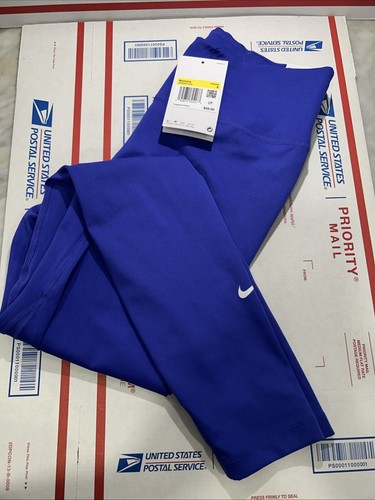 Nike One Women's Mauve Blue Mid Rise Training Tight Leggings DD0252-460 ...