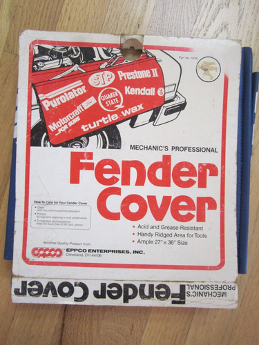 MECHANIC'S PROFESSIONAL FENDER COVER EPPCO ENT. STP, KENDALL, CAM2 ...