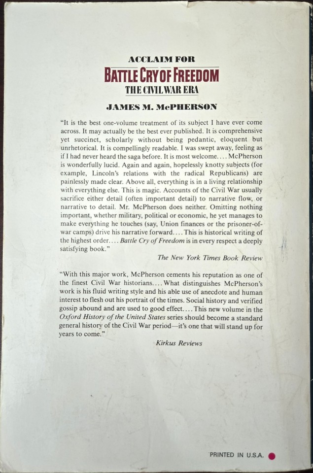 Battle Cry of Freedom The Civil War Era, by James M McPherson | eBay