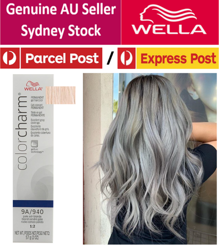 AU FREE POST Wella Color Charm Gel Permanent Dye 9A Pale Ash Blonde ...