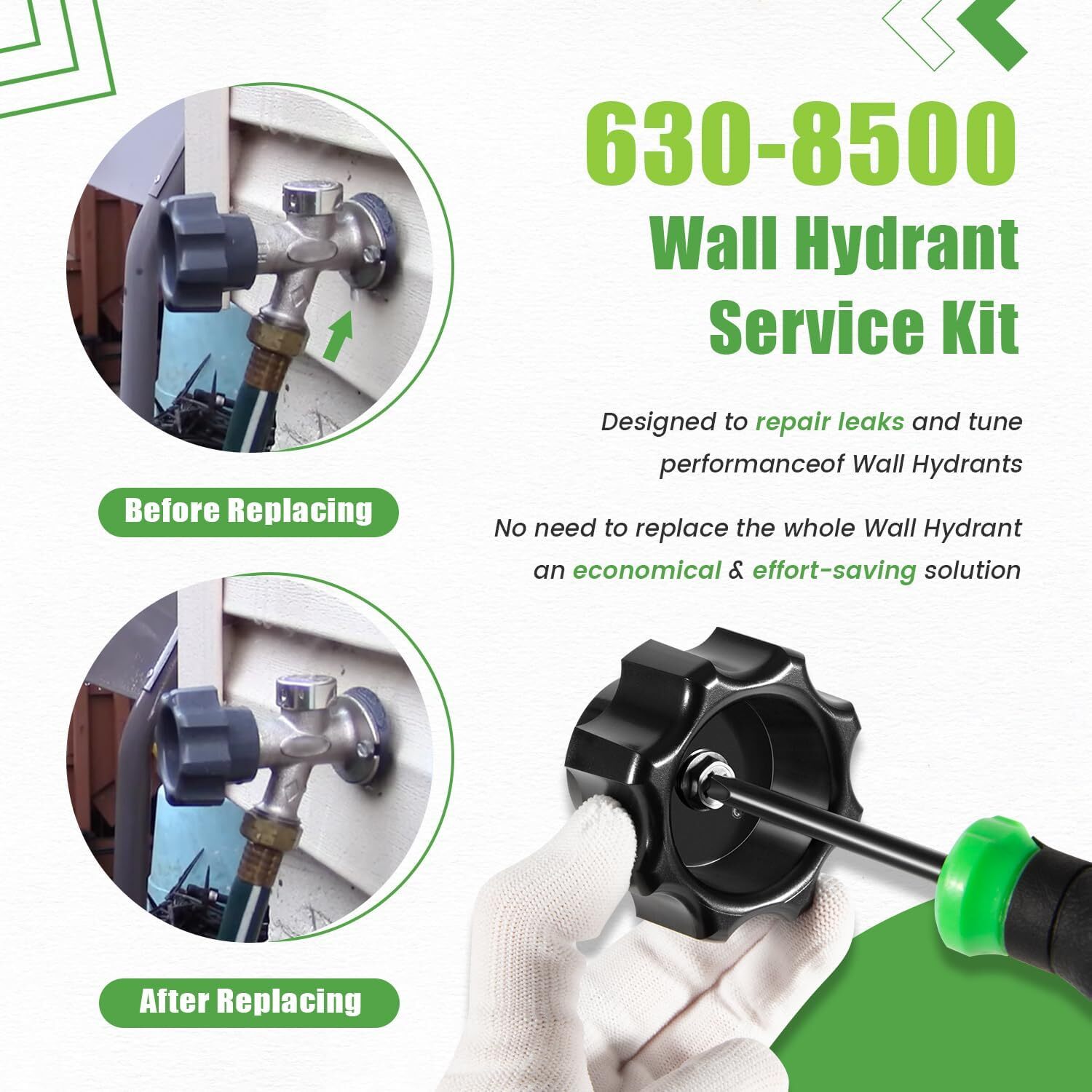 for Prier 300/400/500 Series 630-8500 Wall Hydrant Complete Service ...
