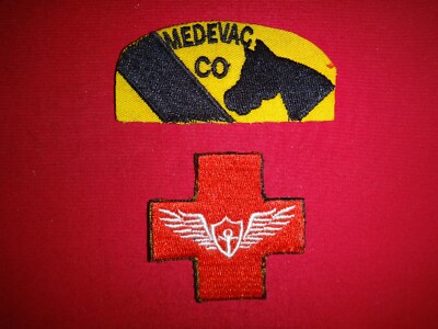 2 Vietnam War Patches: US 1st Cavalry Division MEDEVAC Co Medical Corps ...