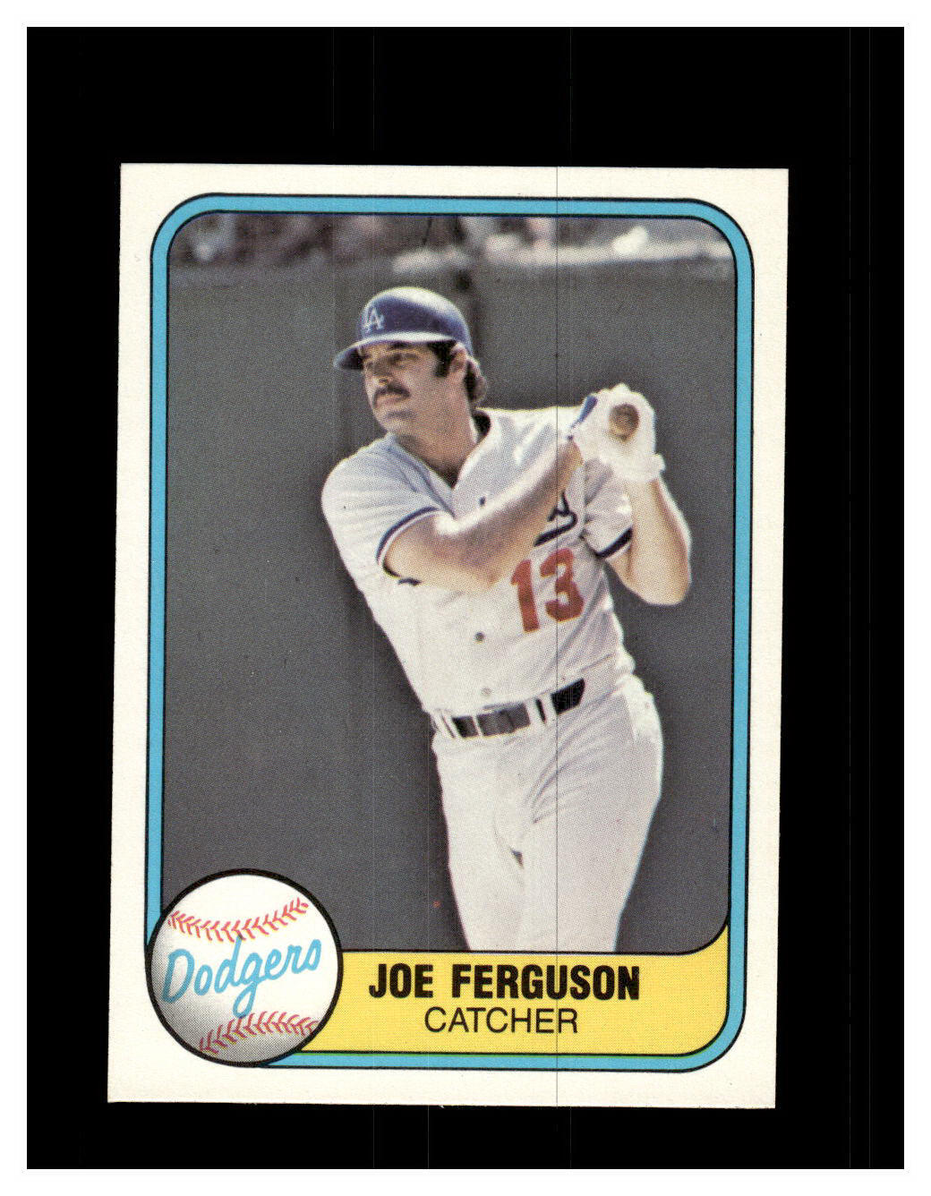 Los Angeles Dodgers Joe Ferguson #124 Fleer Baseball Near Mint or ...