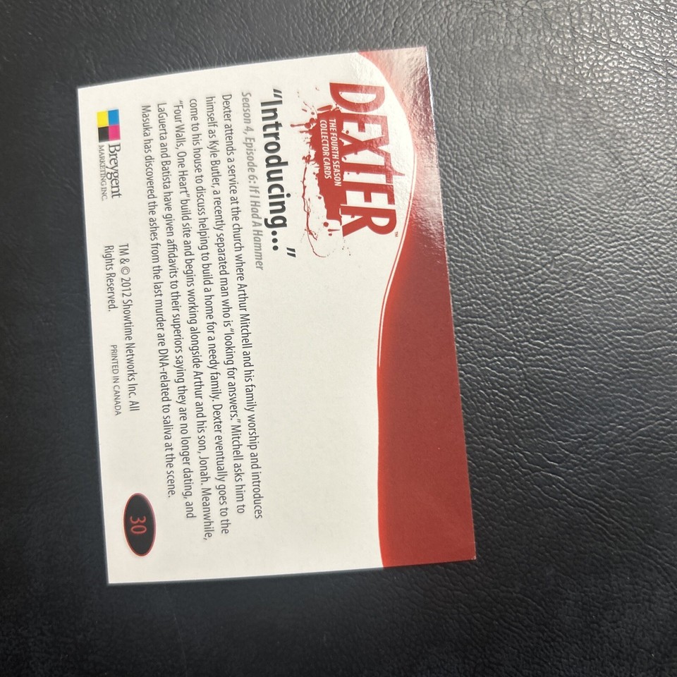 Jb1a Dexter Season Four 2012 #30 John Lithgow Trinity Michael C Hall | eBay