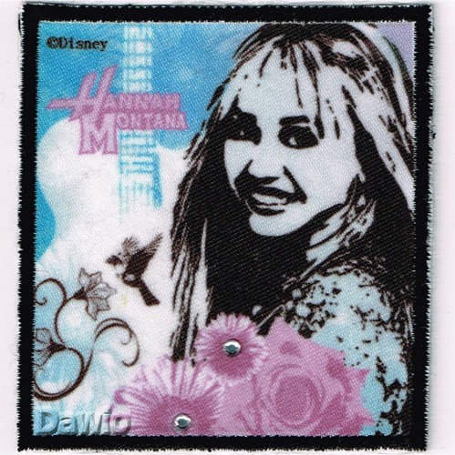 Hannah Montana Applikation Quadrat 8,5x8cm (hxb) Patch zum Aufbügeln ...