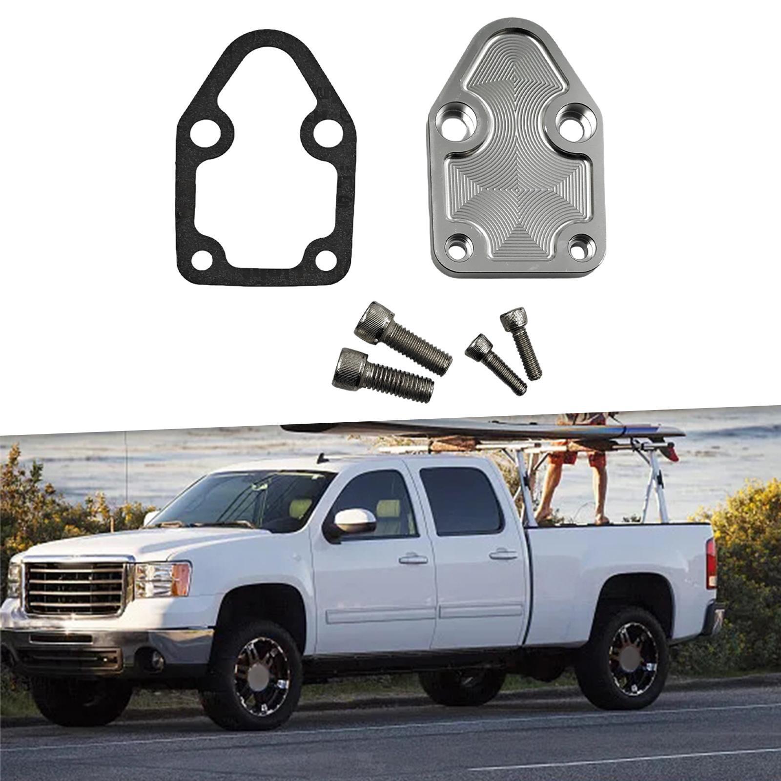 Fuel Pump Block Off Plate Set Modification Aluminum Alloy for Chevy ...