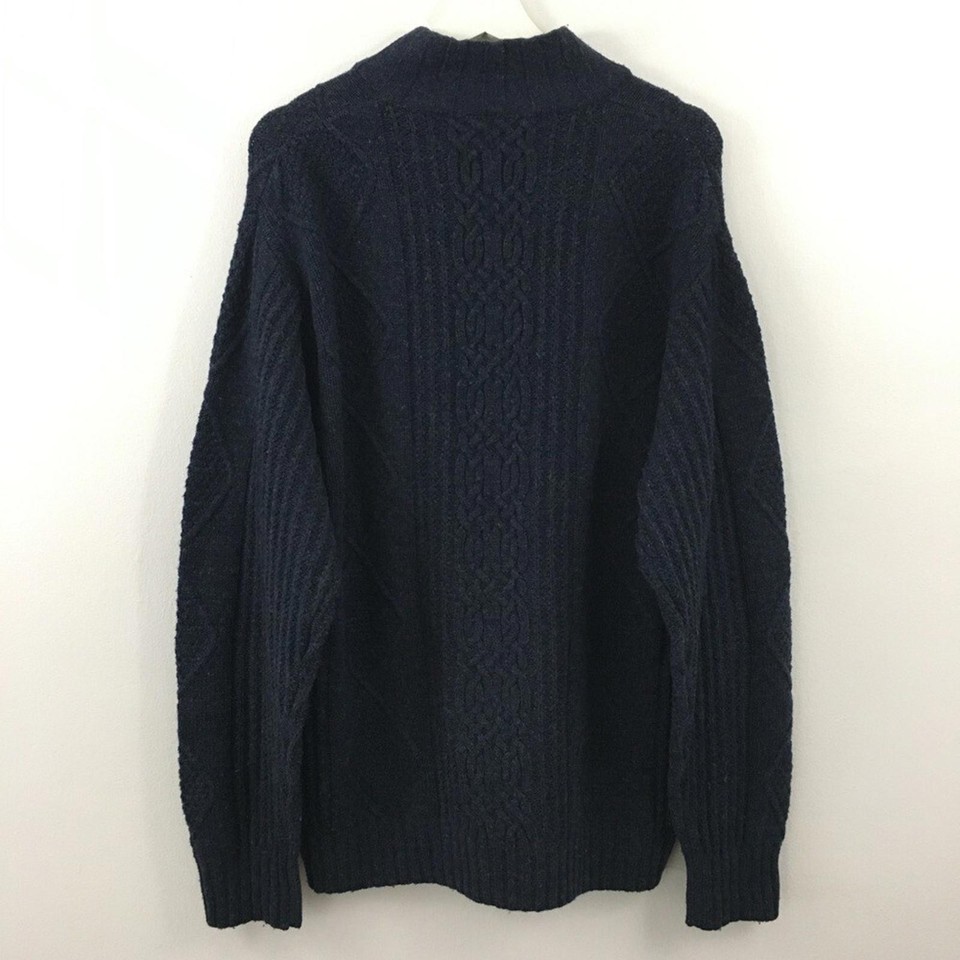Jos. A. Bank Men’s Lambswool Blend Knit Blue Kong Sleeve Sweater Size ...