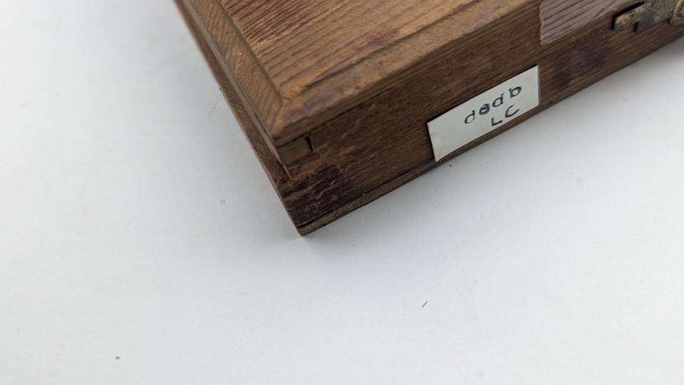 Kingsley Machine Co Letter Type Font Set Hot Foil VINTAGE WOOD BOX READ ...