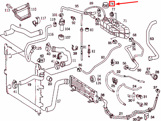 Mercedes-Benz M-class W163 Reservoir Cap A1635000006 OEM for sale ...