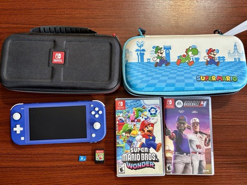 Nintendo Switch Lite Bundle! 3 Games, Memory Card & 2 Cases! Mario Bros Wonder | eBay
