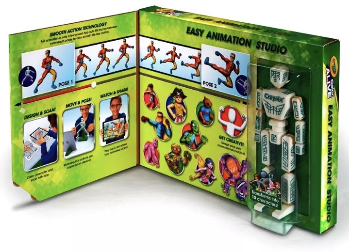 Crayola Color Alive Easy Animation Studio Model: 95-1052 3D 4D Toy Game ...