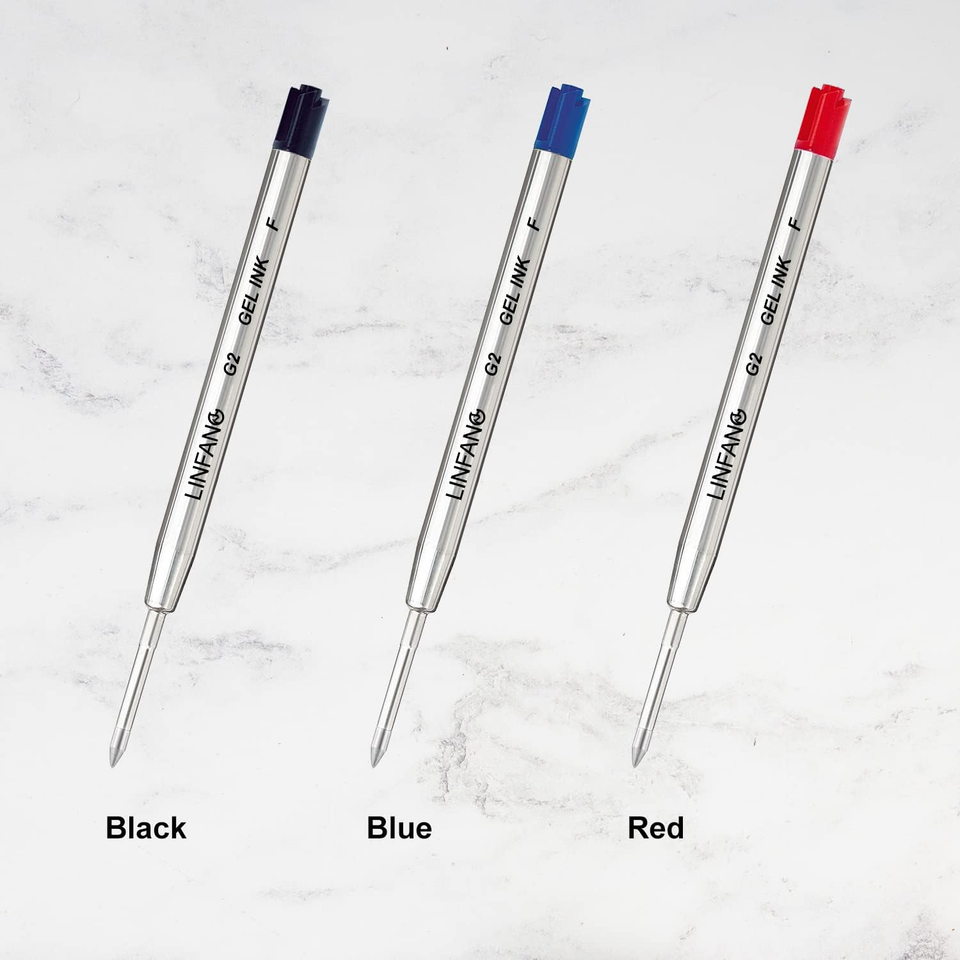 Red Gel Ink Pen Refills Ballpoint Red, 6 Pack Gel Pens Refills Fine ...