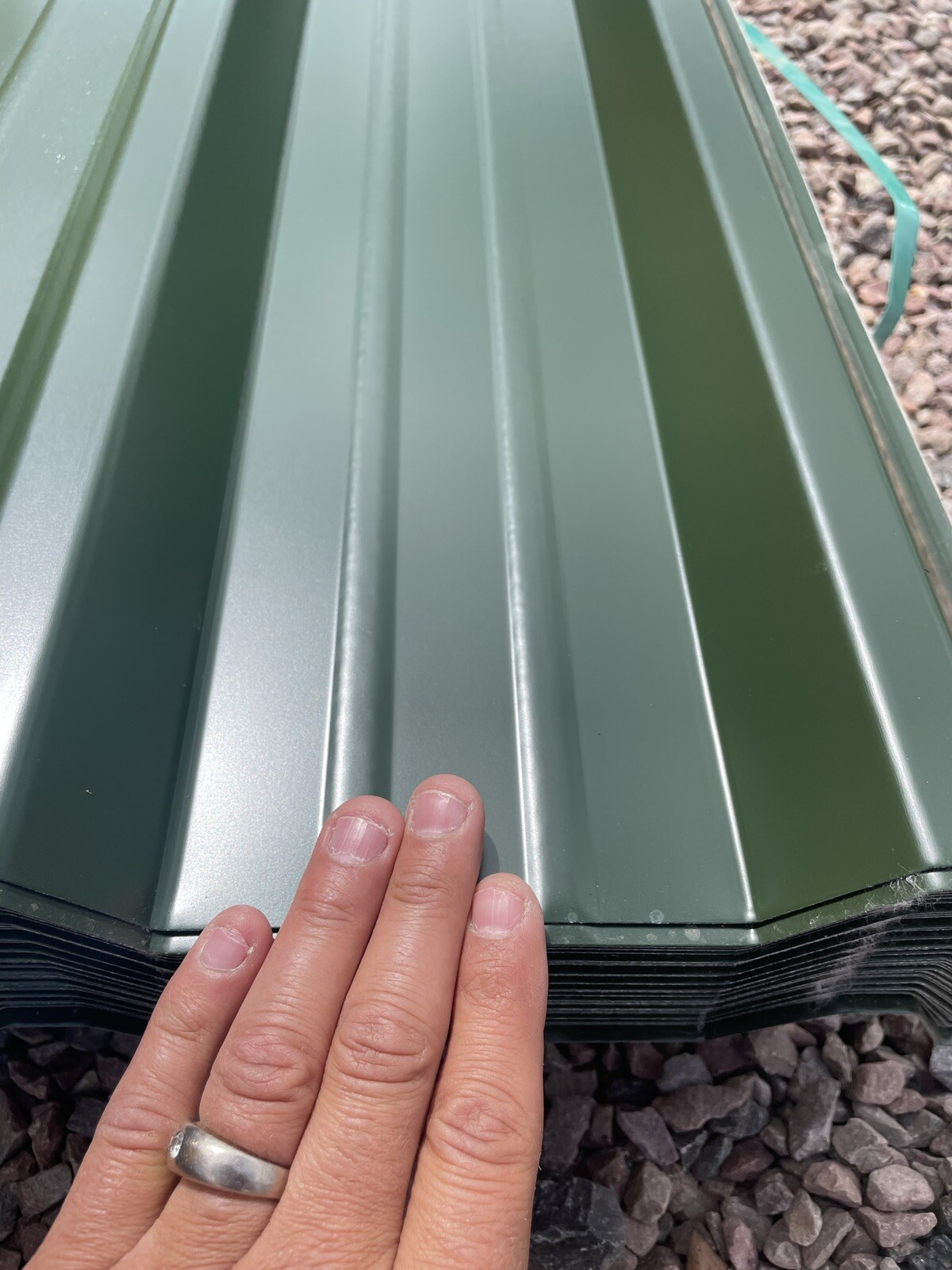 Non drip polyester coated juniper green box profile roofing sheets 20ft ...