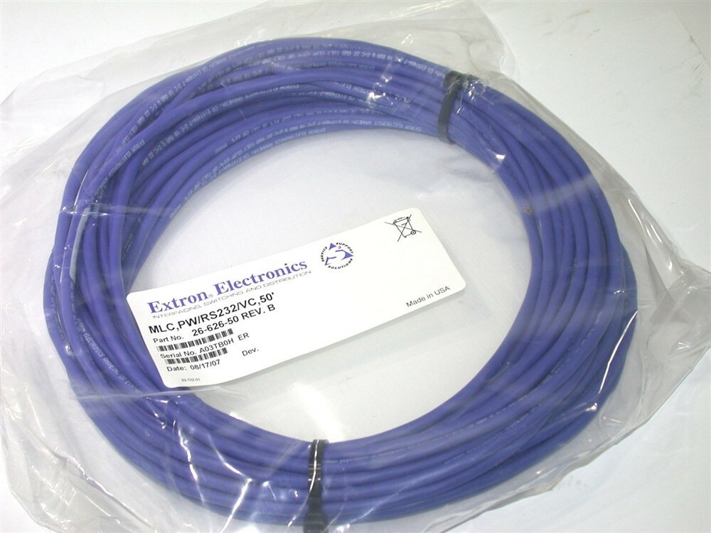 Up to 6 Extron MLC PW/RS-232/VC cable assemblies 26-626-50 | eBay