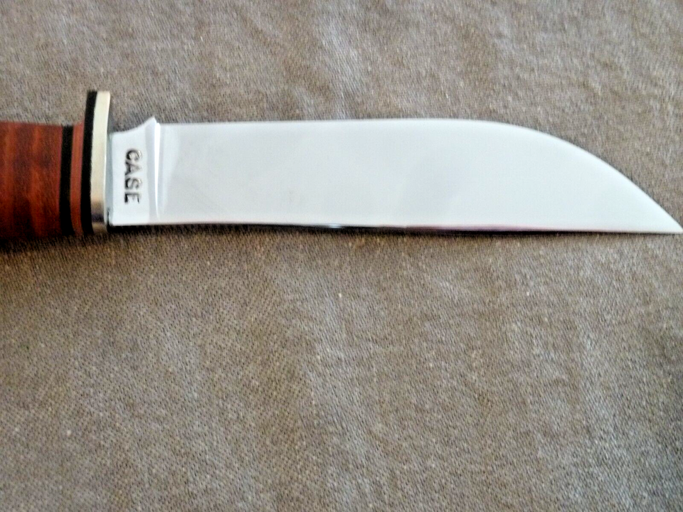 Case Fixed Blade Knife W/Stacked Leather Handle & Sheath XX | eBay