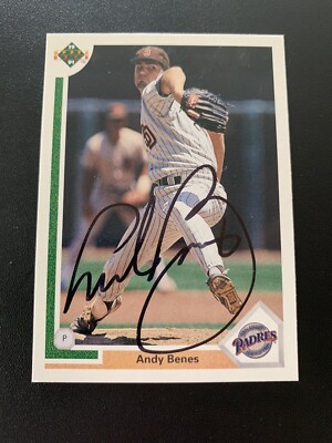 Andy Benes Signed 1991 Upper Deck #275 Card San Diego Padres Autograph ...