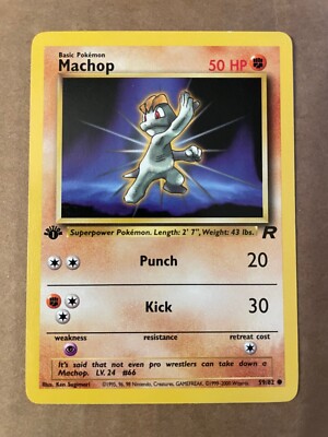 Pokemon Machop 59/82 Team Rocket 1st edition NM-Mint See Pictures | eBay