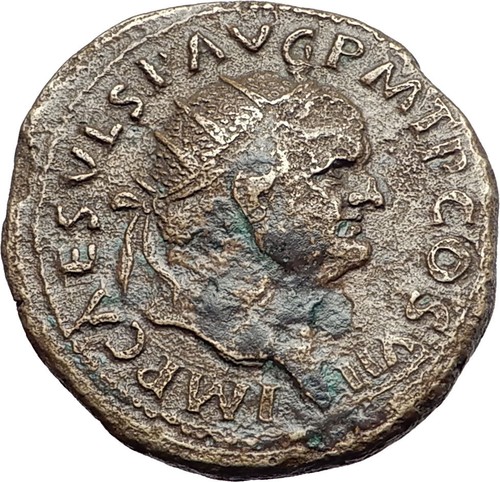 VESPASIAN 76AD Rome FELICITAS Luck Goddess Authentic Ancient Roman Coin ...