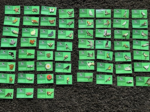 59 x RSPB Pin Badges Green Cards | eBay