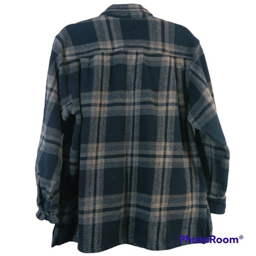 Outdoor Life Blue Tan Plaid Button Front Heavy Shacket Size XL | eBay