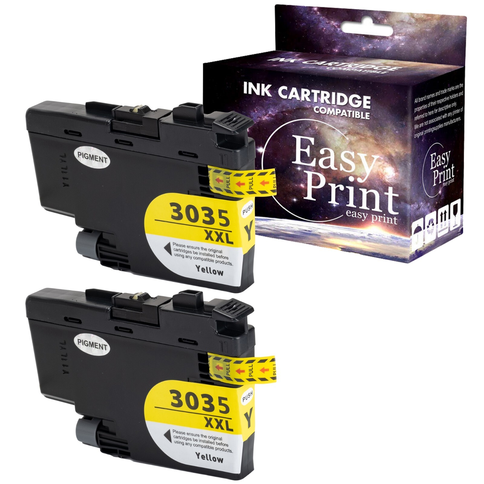 2-Pack LC3035 Yellow Ink Cartridge for MFC-J995DW XL MFC-J805DW J995DW ...