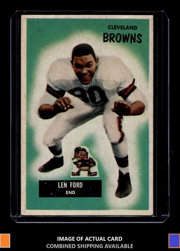 1955 Bowman #14 Len Ford HOF Rookie Cleveland Browns EX | eBay