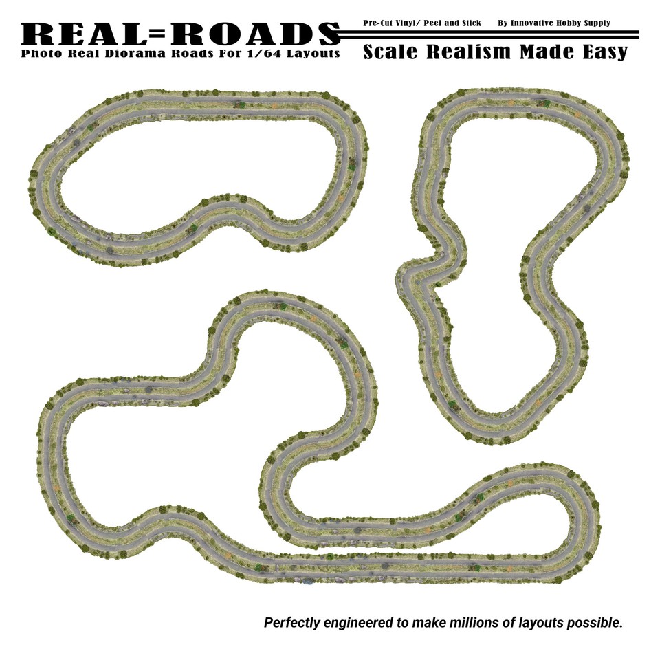 1/64 Scale Model Real Roads Fits Matchbox Roadway, Hot Wheels Road Set ...