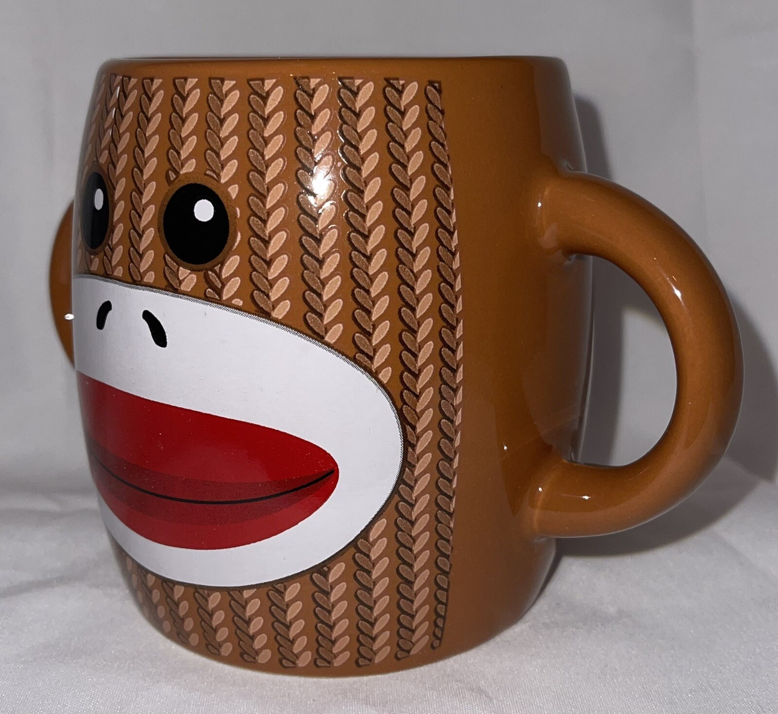 Brown SOCK MONKEY Cup Mug By Galerie 2 Handles | eBay