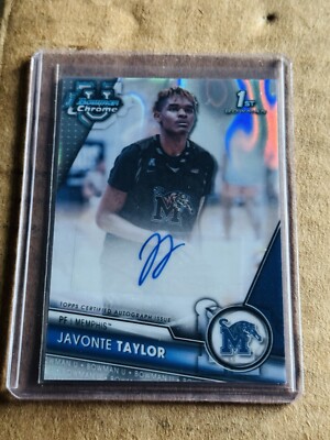 Javonte Taylor 2023-24 Bowman Chrome U 1st Lava Refractor Auto 088/199 ...