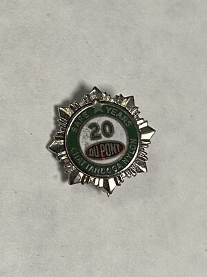VTG Dupont Chattanooga 20 Year Safety Pin Sterling Silver Employee | eBay