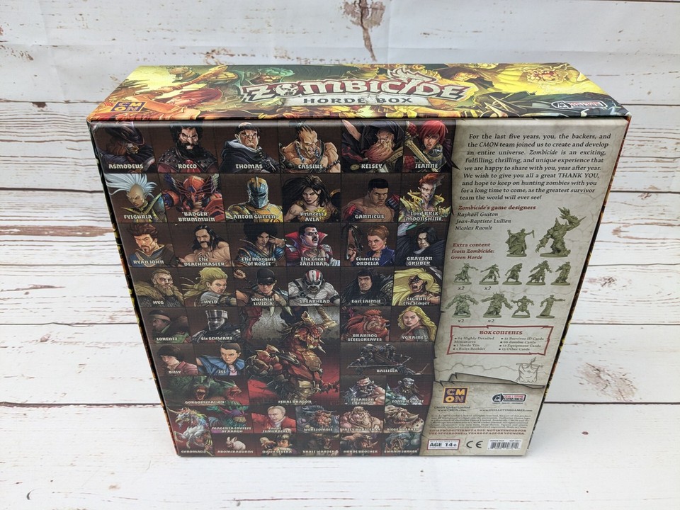 Zombicide Green Horde Kickstarter Exclusive Extras Horde Box Black ...
