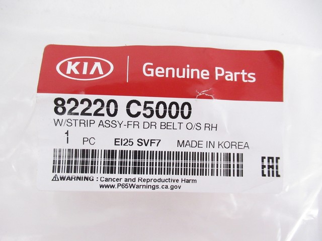 Kia OEM Sorento-door Window Sweep-belt Molding Weatherstrip Right ...