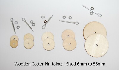 Cotter Pin Joints for Soft Toys & Teddy Crafts - 5 Part Joint Sets- 6mm ...